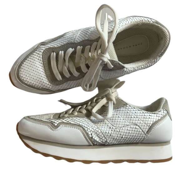 Zara | Shoes | Zara Fish Scales Retro 8s Low Top Platform White Fashion ...